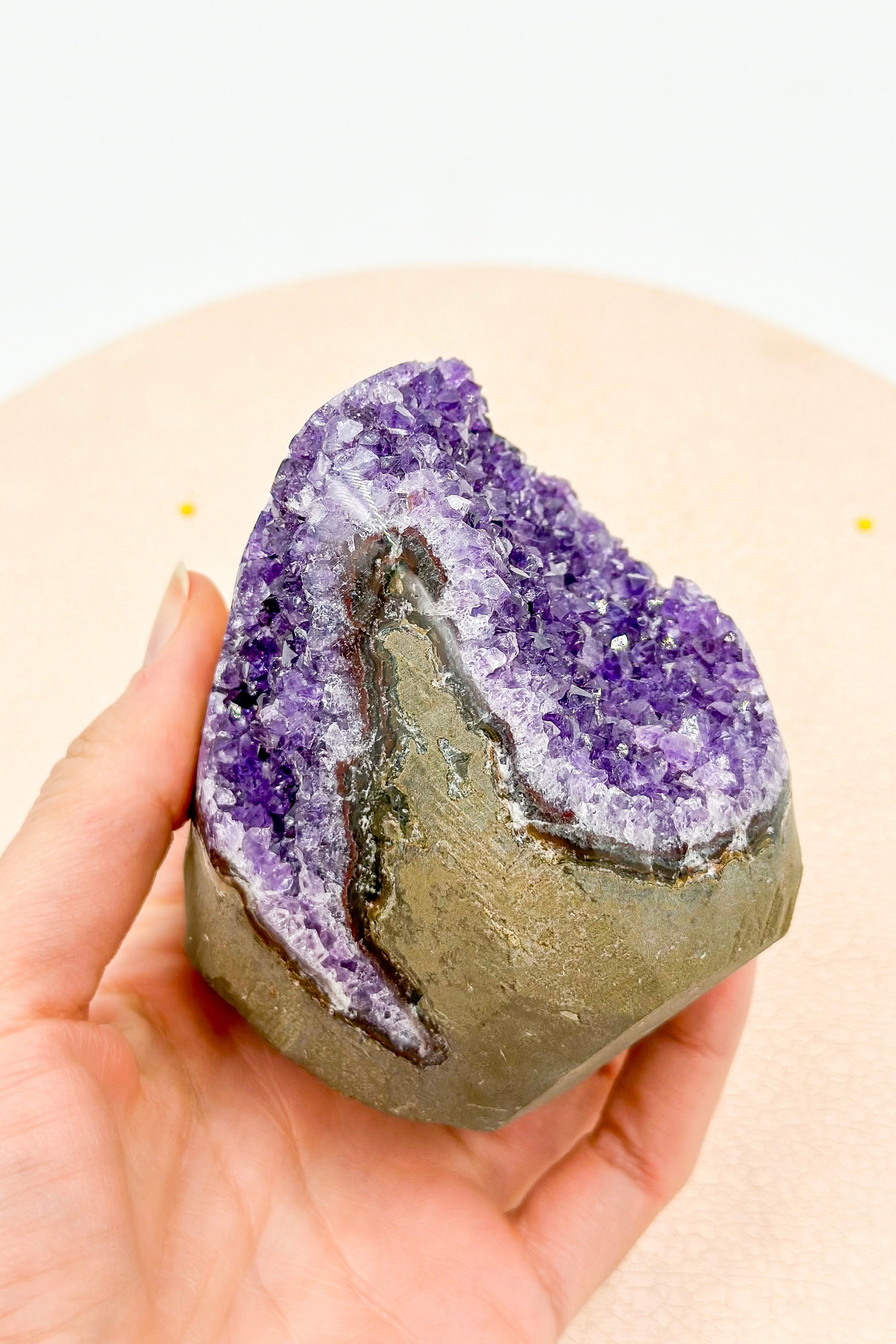 Drusa de amatista con base 04 | Relajación - Equilibrio – Verdevela