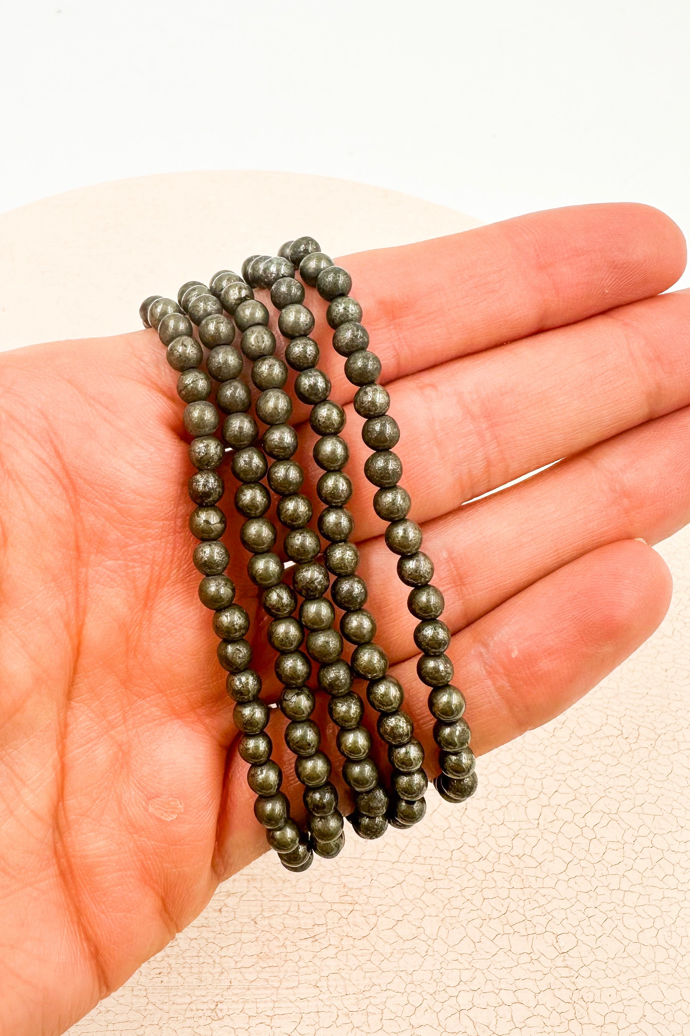 Pulsera Pirita | 4mm | Abundancia - Positividad – Verdevela